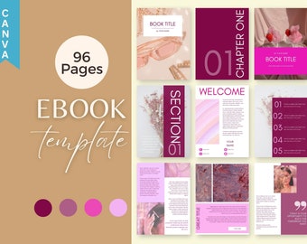 Pink Ebook Template Editable Canva, Coaching Workbook Template, Lead ...
