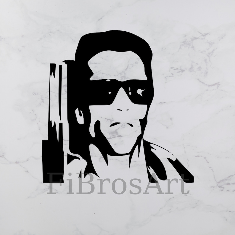 Terminator Svg - Arnold Schwarzenegger Svg - Instant Download - Cut ...
