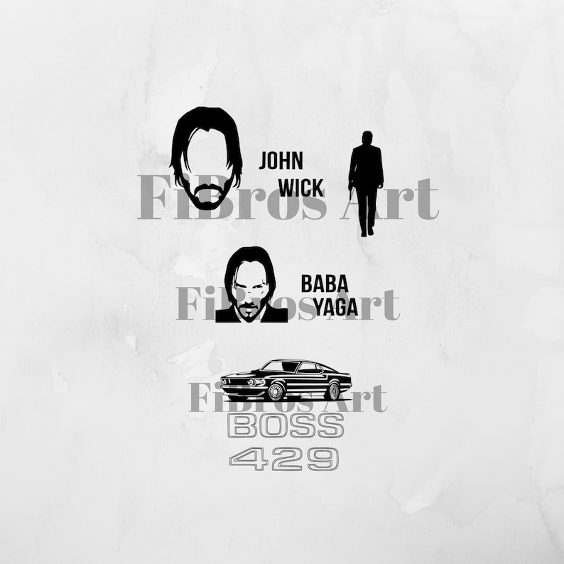 John Wick Svg - John Wick BUNDLE - Keanu Reeves Svg - BOSS 429 Svg ...