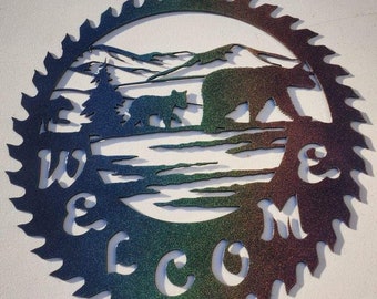 Saw Blade Welcome Sign - Etsy