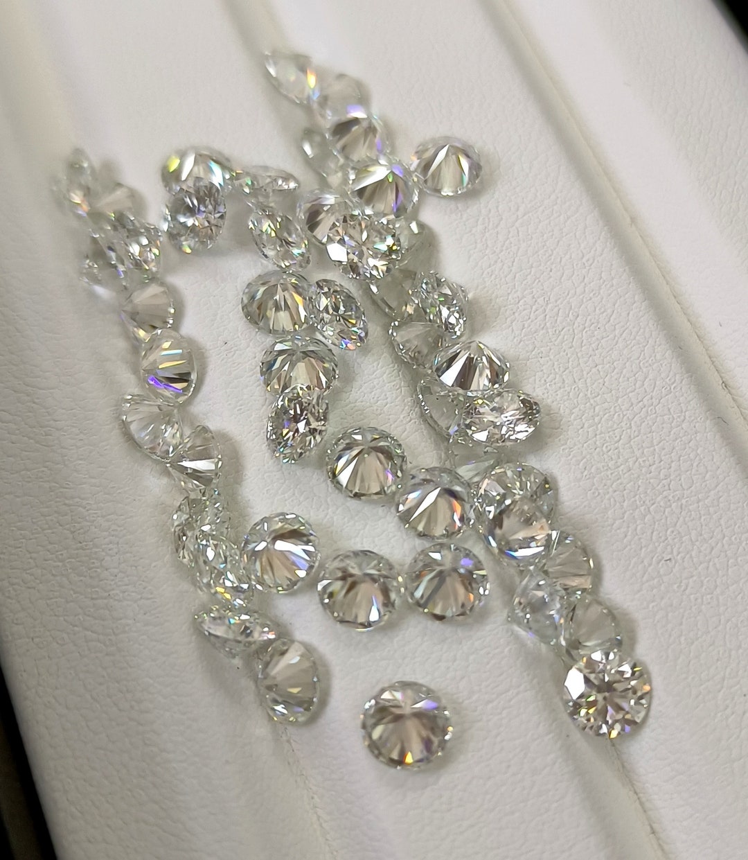 7.5mm FG Moissanite Round Cut White Color VVS Purity Wholesale Lot - Etsy