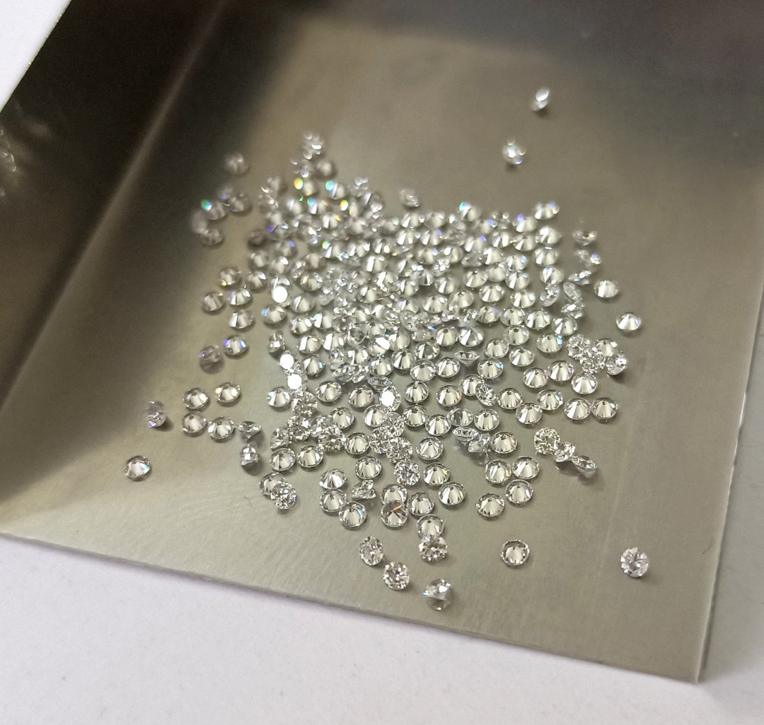 1mm White Diamond: Round Brilliant Cut Loose Gemstone (EF & VS1-VS2) - Etsy