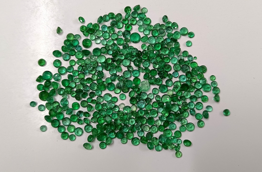 4mm Natural Emerald Green Round Cut Emeralds Loose Gemstone - Etsy