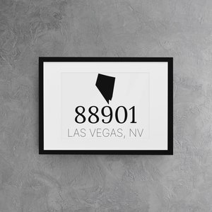Custom Zip Code State Location Digital Print, Instant Download ...