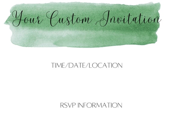 Custom Invitation Design Design Digital Any Occasion - Etsy