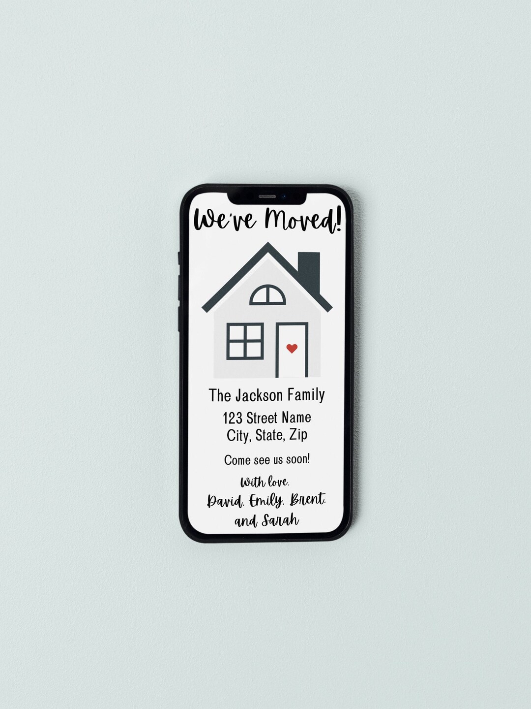 Digital Moving Announcement, Change of Address, Electronic, New Home ...