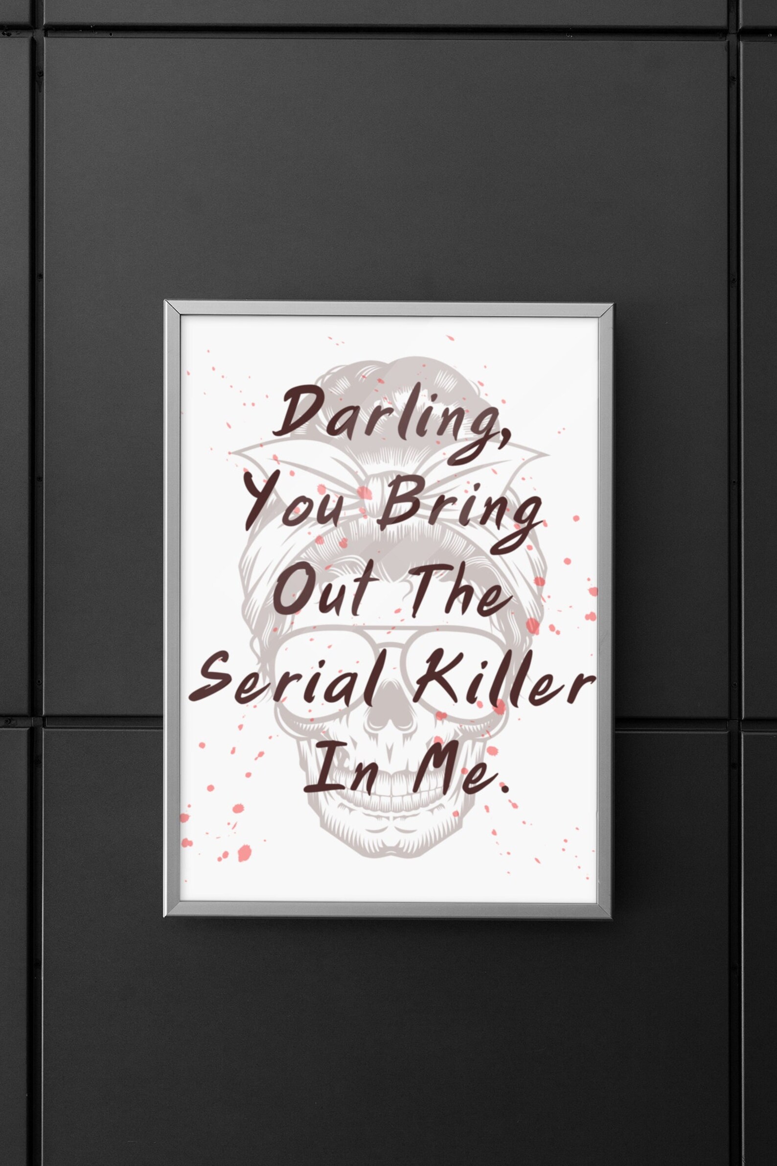 True Crime Printable, Serial Killers Sign, Darling, Blood Spatter ...