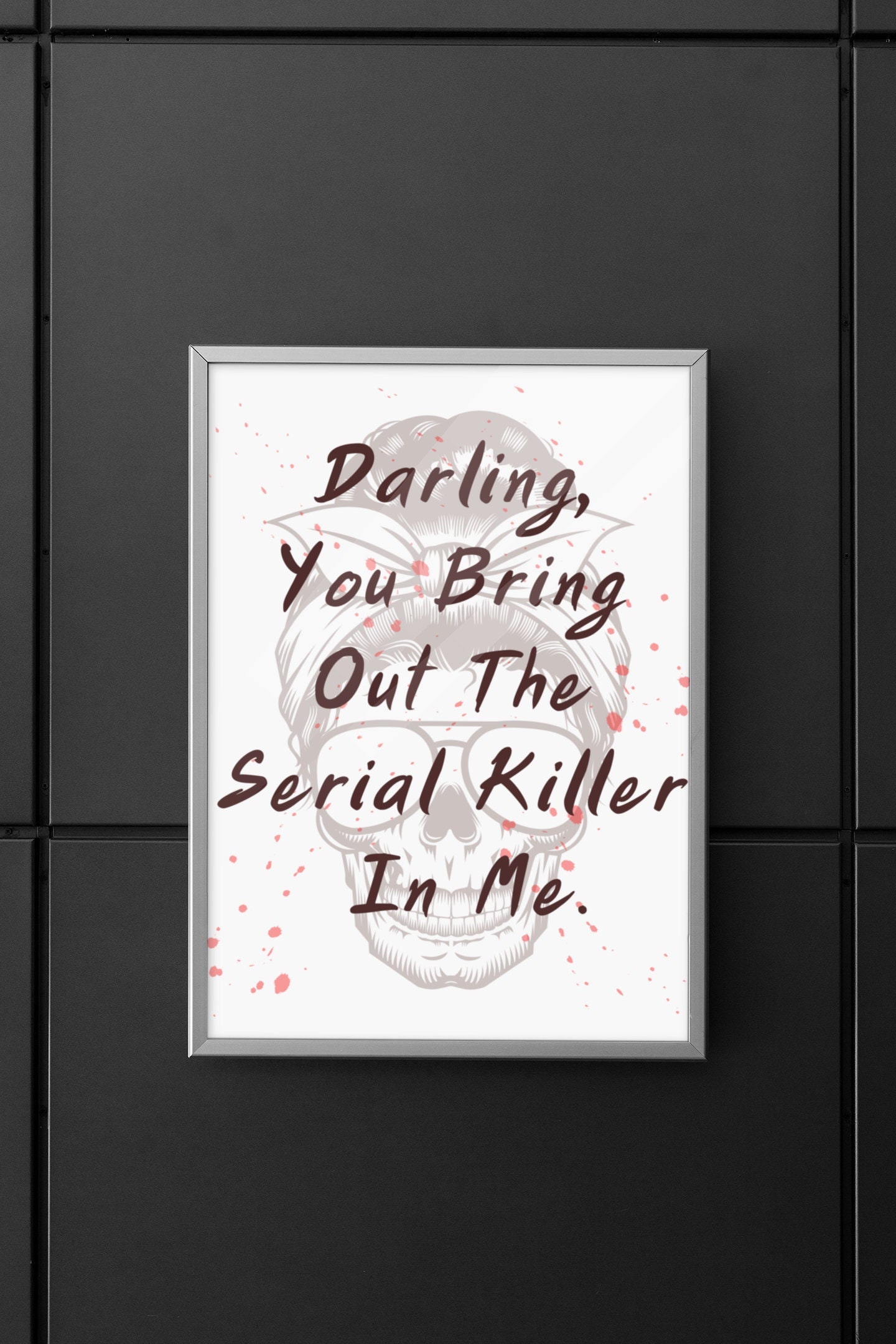 True Crime Printable, Serial Killers Sign, Darling, Blood Spatter ...