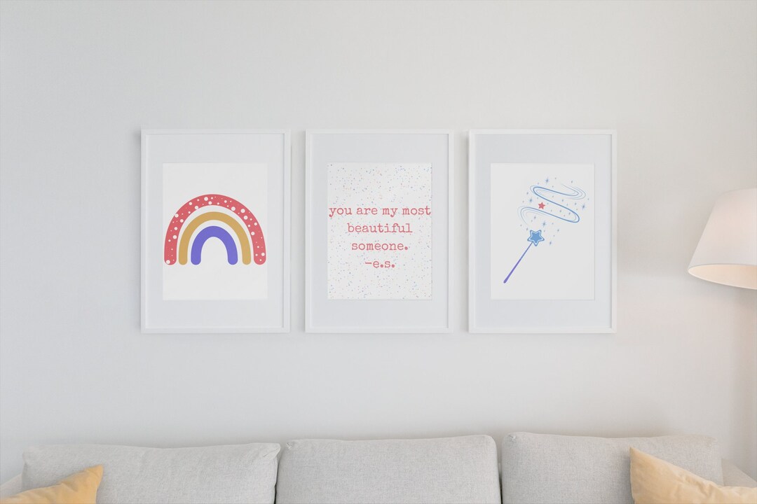 Rainbow Magic Set of 3 Nursery Printable, Baby Girl Nursery, Kids ...
