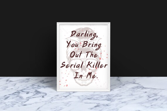 True Crime Printable Serial Killers Sign Darling Blood - Etsy Australia
