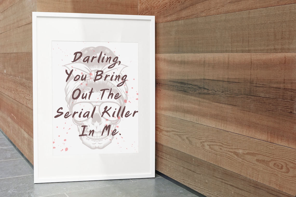 True Crime Printable, Serial Killers Sign, Darling, Blood Spatter ...