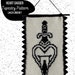 Dagger Heart Traditional Tattoo Crochet Wall Hanging Tapestry Pattern ...