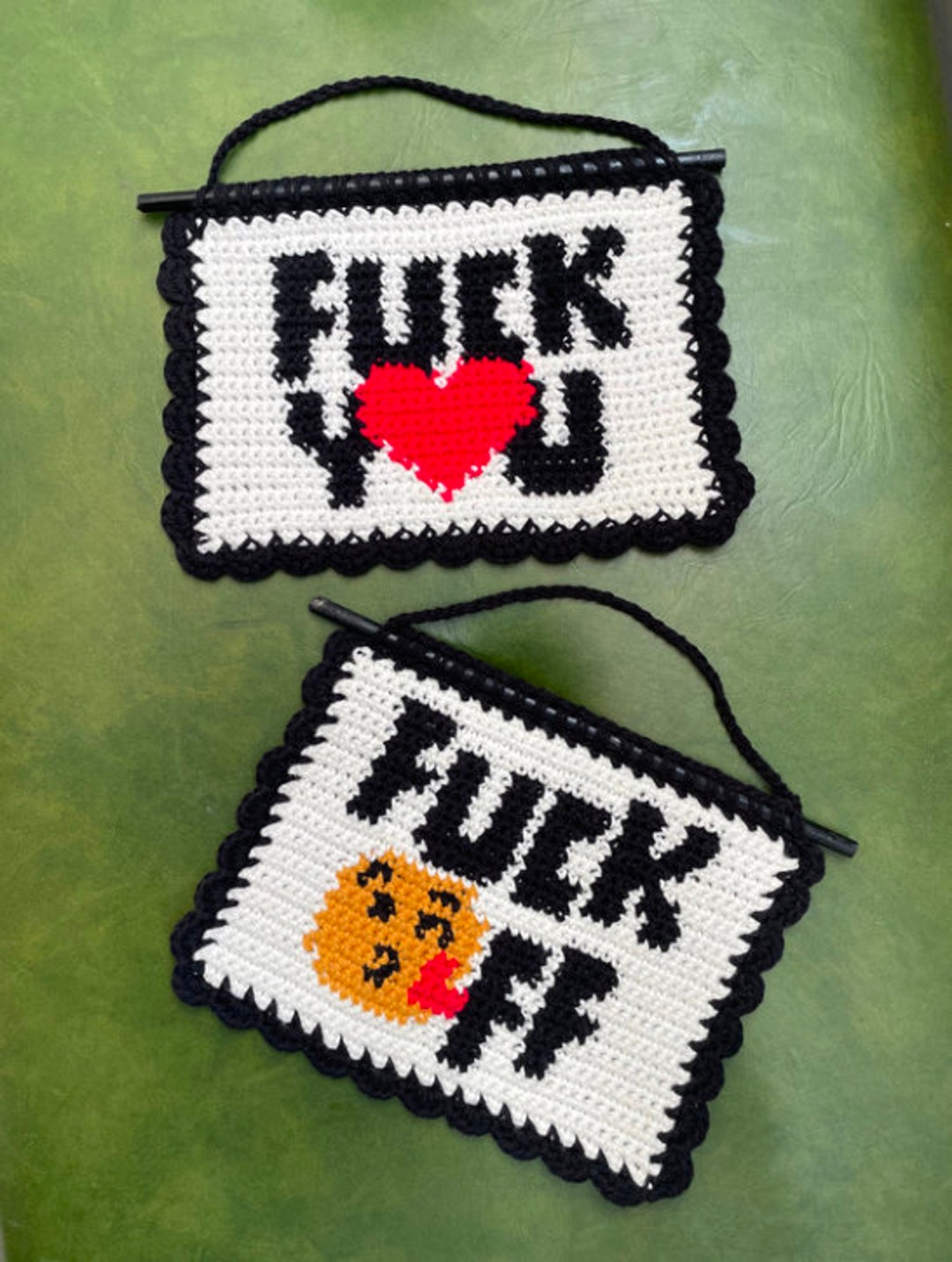 Crochet Tapestry Wall Hanging Pattern Swear Word Bundle - Etsy