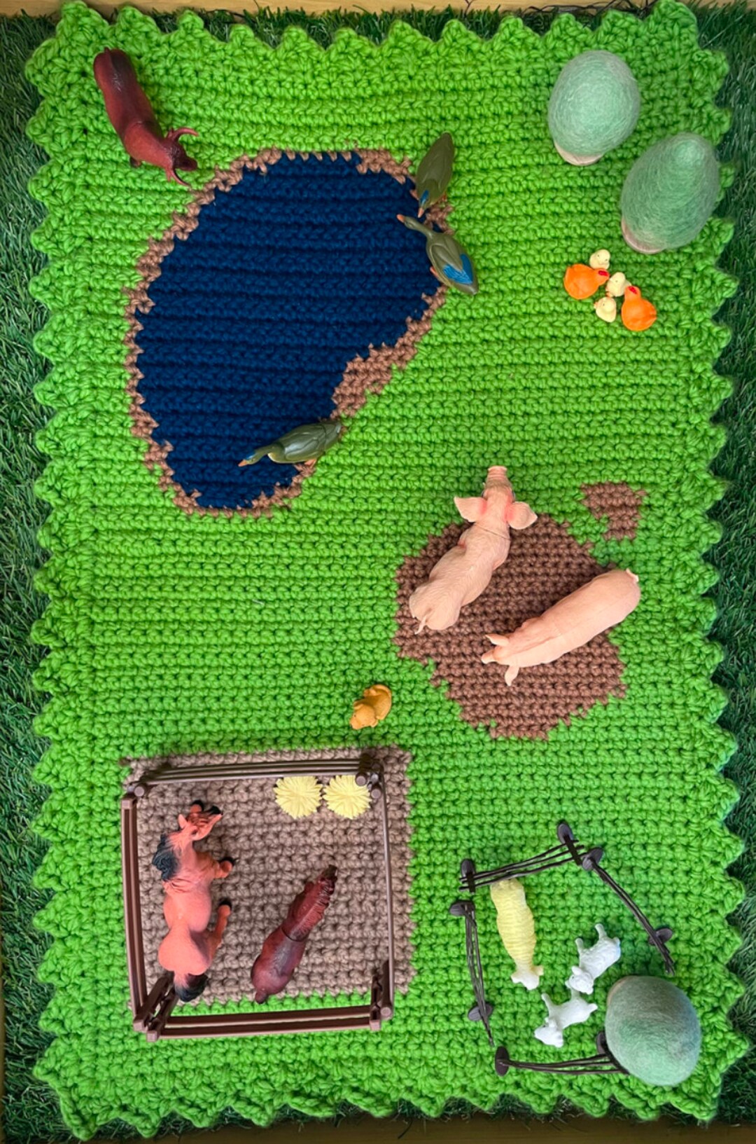 Crochet Farm Play Mat Pattern - Etsy