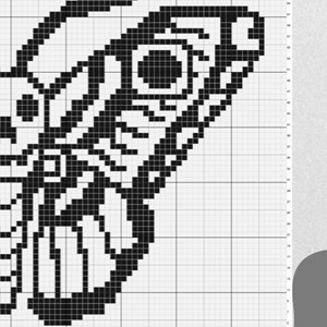 Crochet Wall Hanging Tapestry Pattern Skull Moth Traditional Tattoo - Etsy