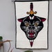 Crochet Pattern Panther Dagger Traditional Tattoo Wall Hanging Tapestry ...