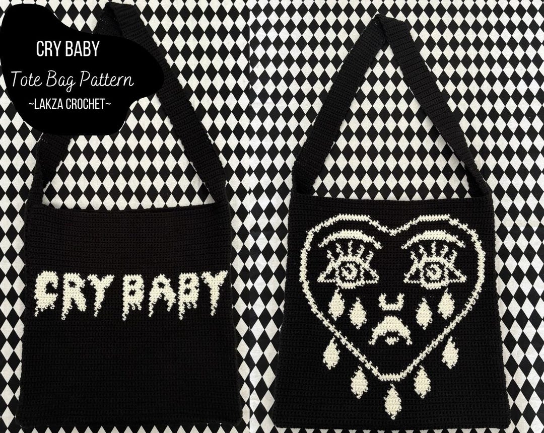 Cry Baby Crochet Tote Bag Pattern - Etsy