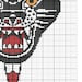 Crochet Pattern Panther Dagger Traditional Tattoo Wall Hanging Tapestry ...