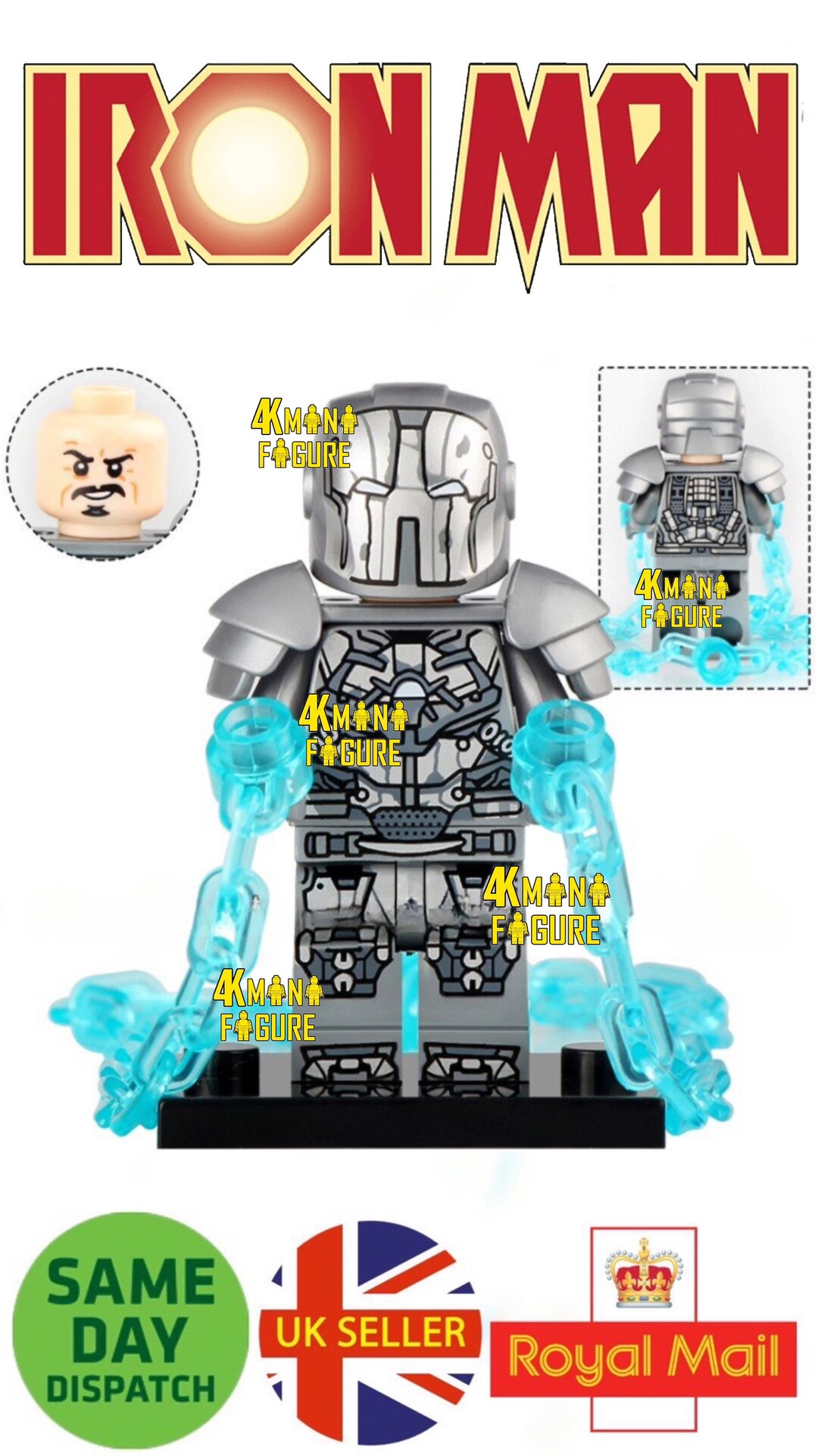 Iron Man Whiplash Figure Mk1 Villain Vanko Compatible Brick - Etsy
