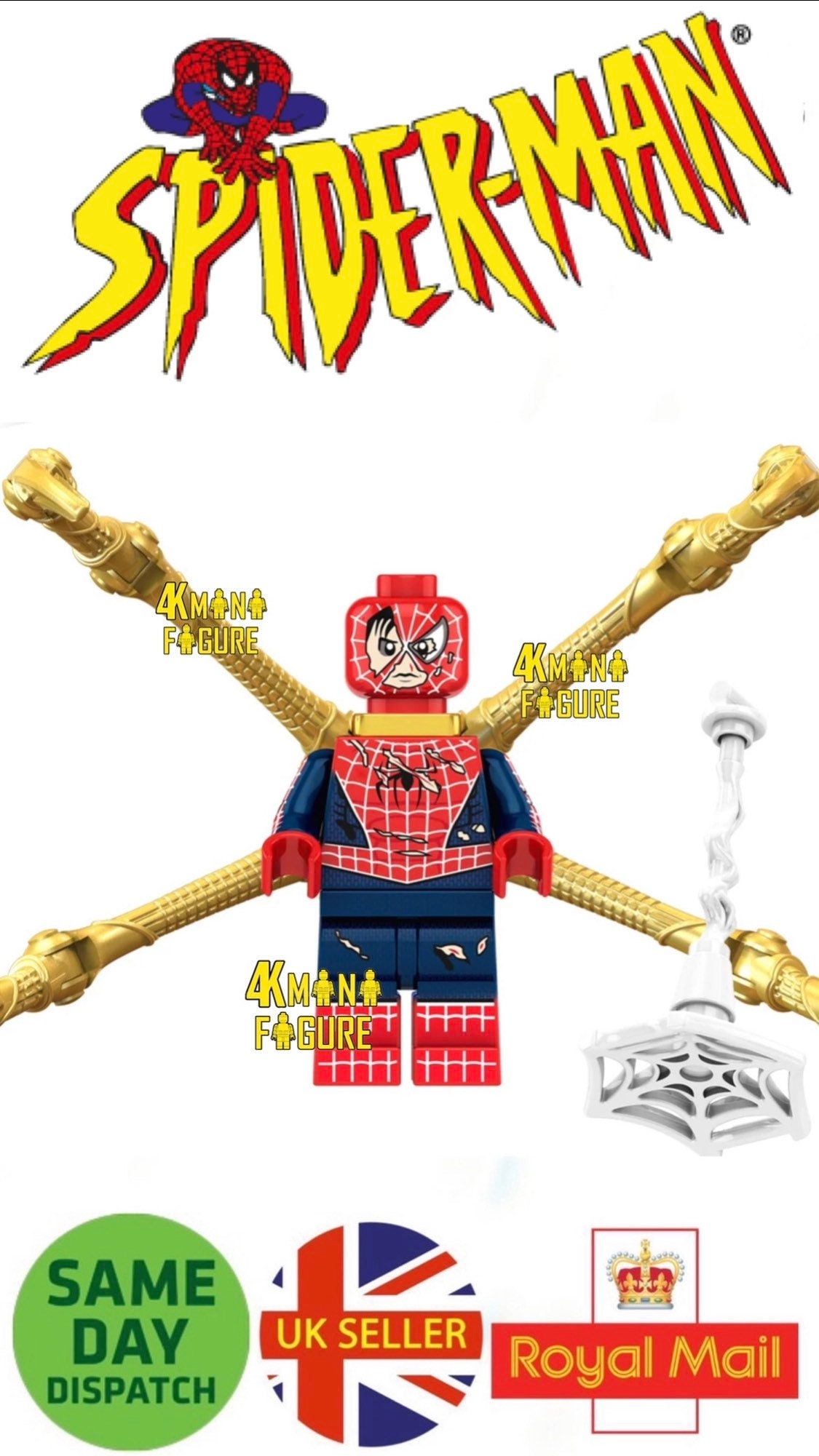 Spiderman Tobey Maguire MK2 Gold Legs Figure Spider-man Suit - Etsy UK
