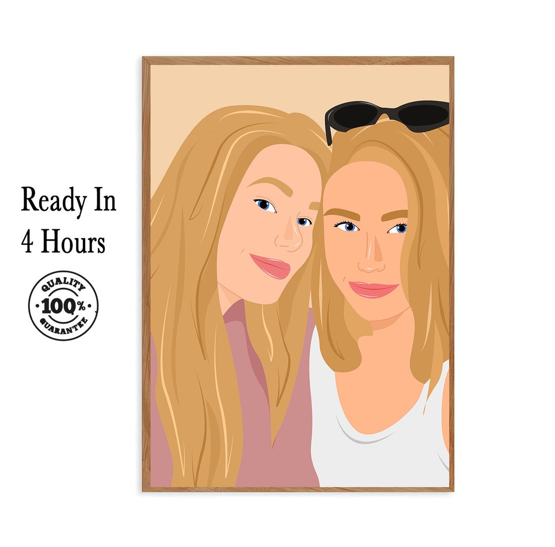 Custom Faceless Portrait, Family Portrait Print, Custom Portrait ...