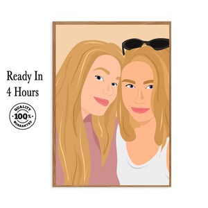 Custom Faceless Portrait, Family Portrait Print, Custom Portrait ...