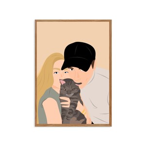 Custom Faceless Portrait, Family Portrait Print, Custom Portrait ...
