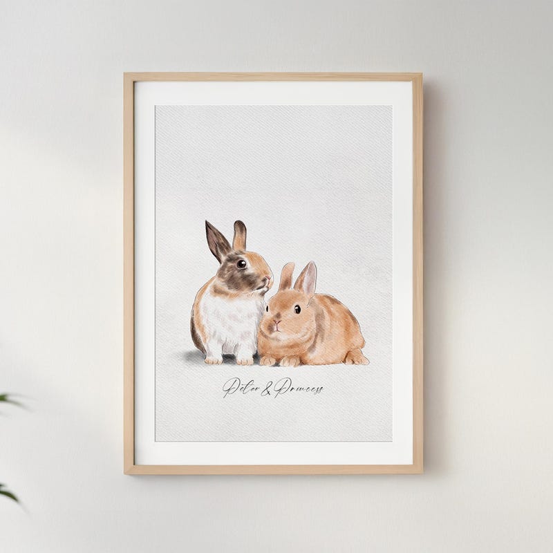 Bunny Portrait Paper - Etsy