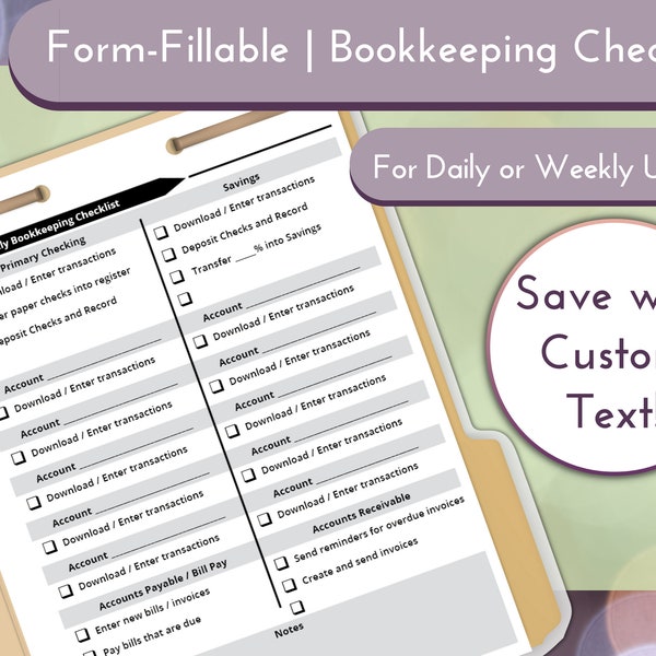 Bookkeeping Onboarding Checklist - Etsy
