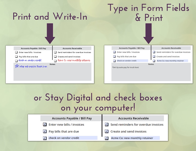 Form-fillable Daily & Weekly Bookkeeping Checklist for Small Business ...