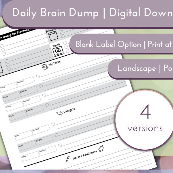 Task Dump Organizer - Etsy