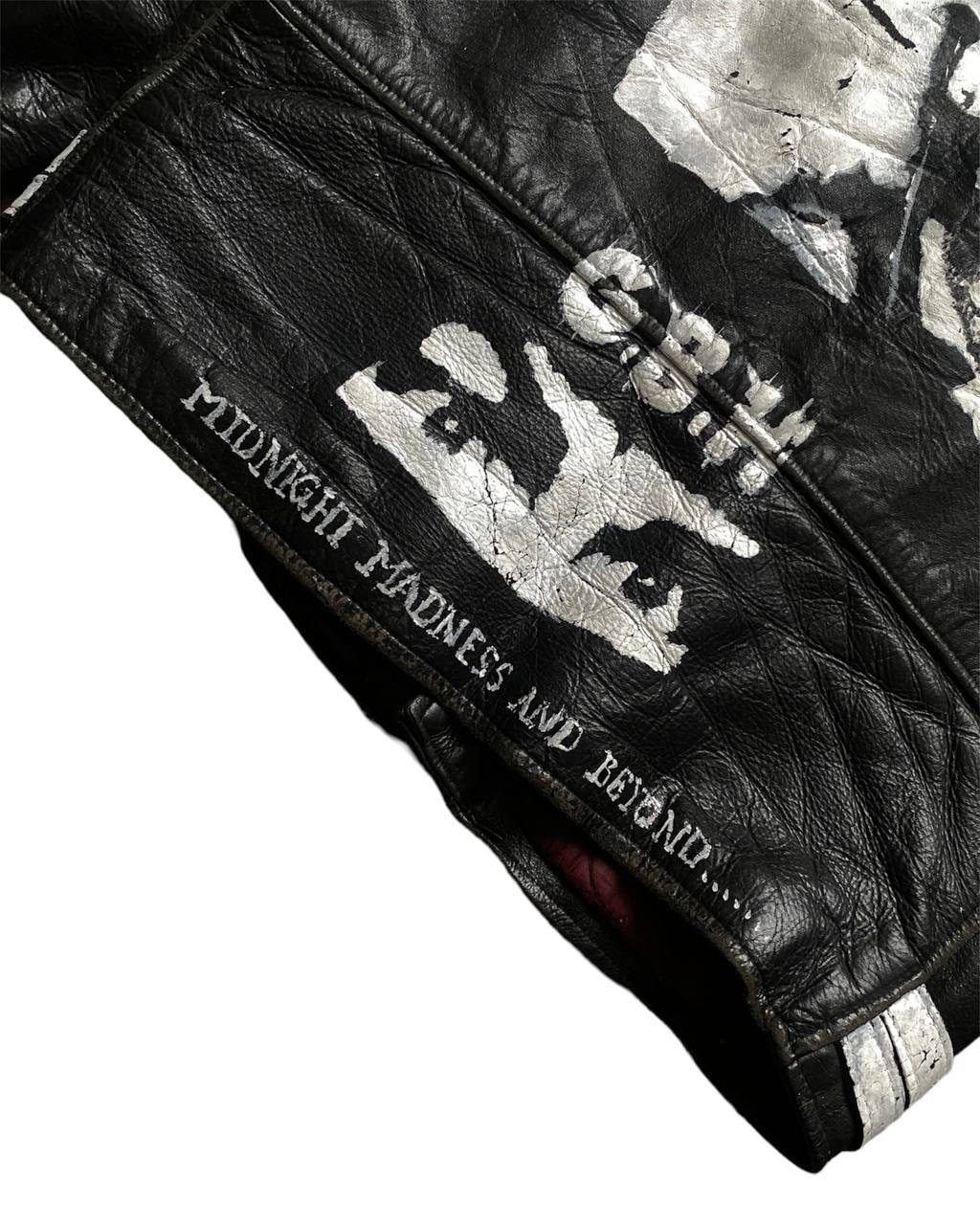 True Punk Customised Vintage Leather Jacket Wolf Leathers Hand-painted ...