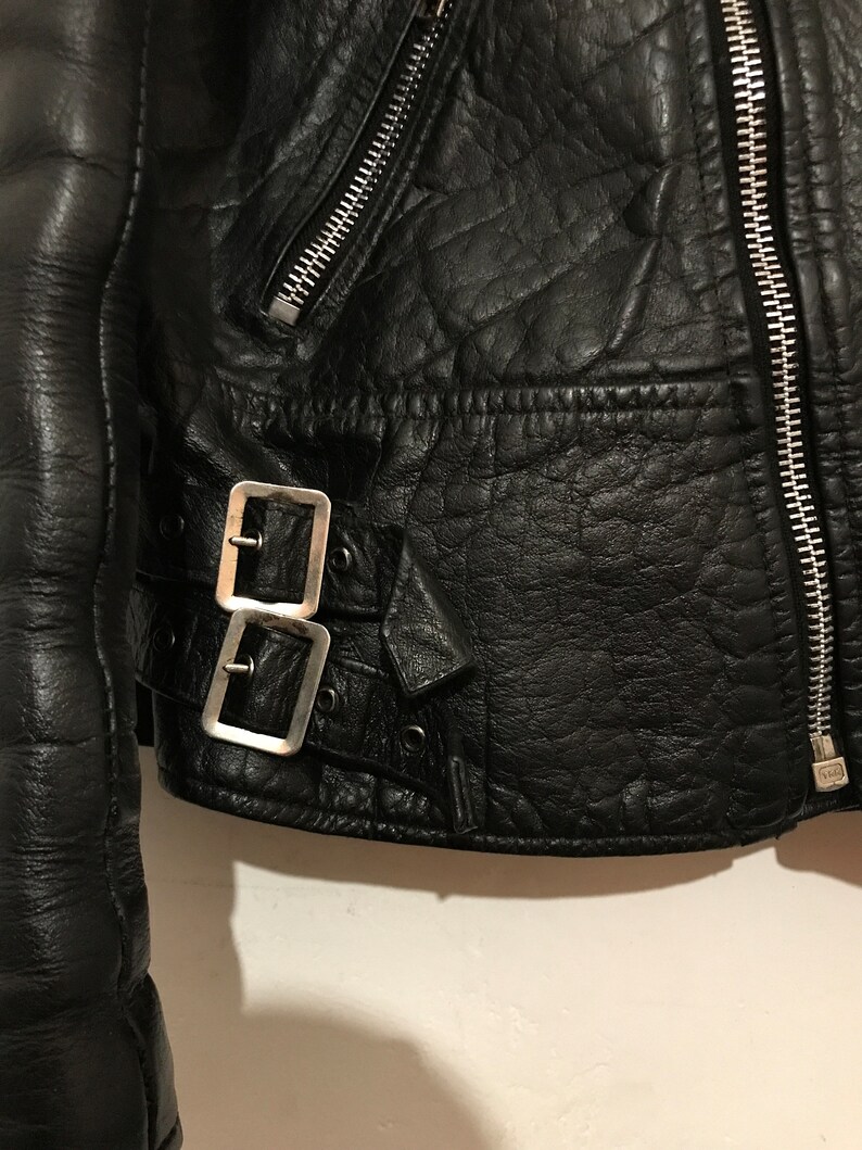 Vintage 80s British True Punk Style Motorcycle Leather Biker Jacket - Etsy