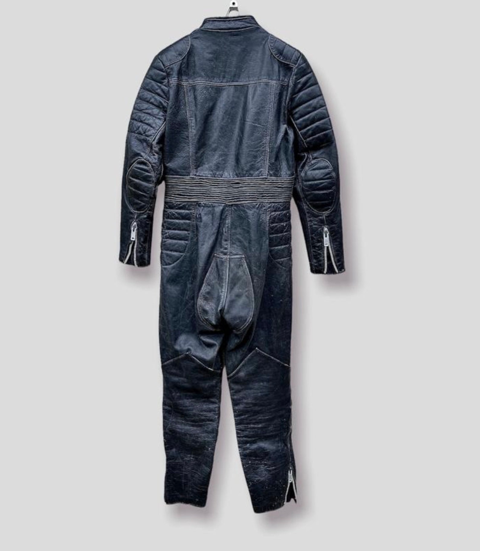 Very Rare Vintage 1970s One Piece Leather Motorcycle Racing Suit Made ...