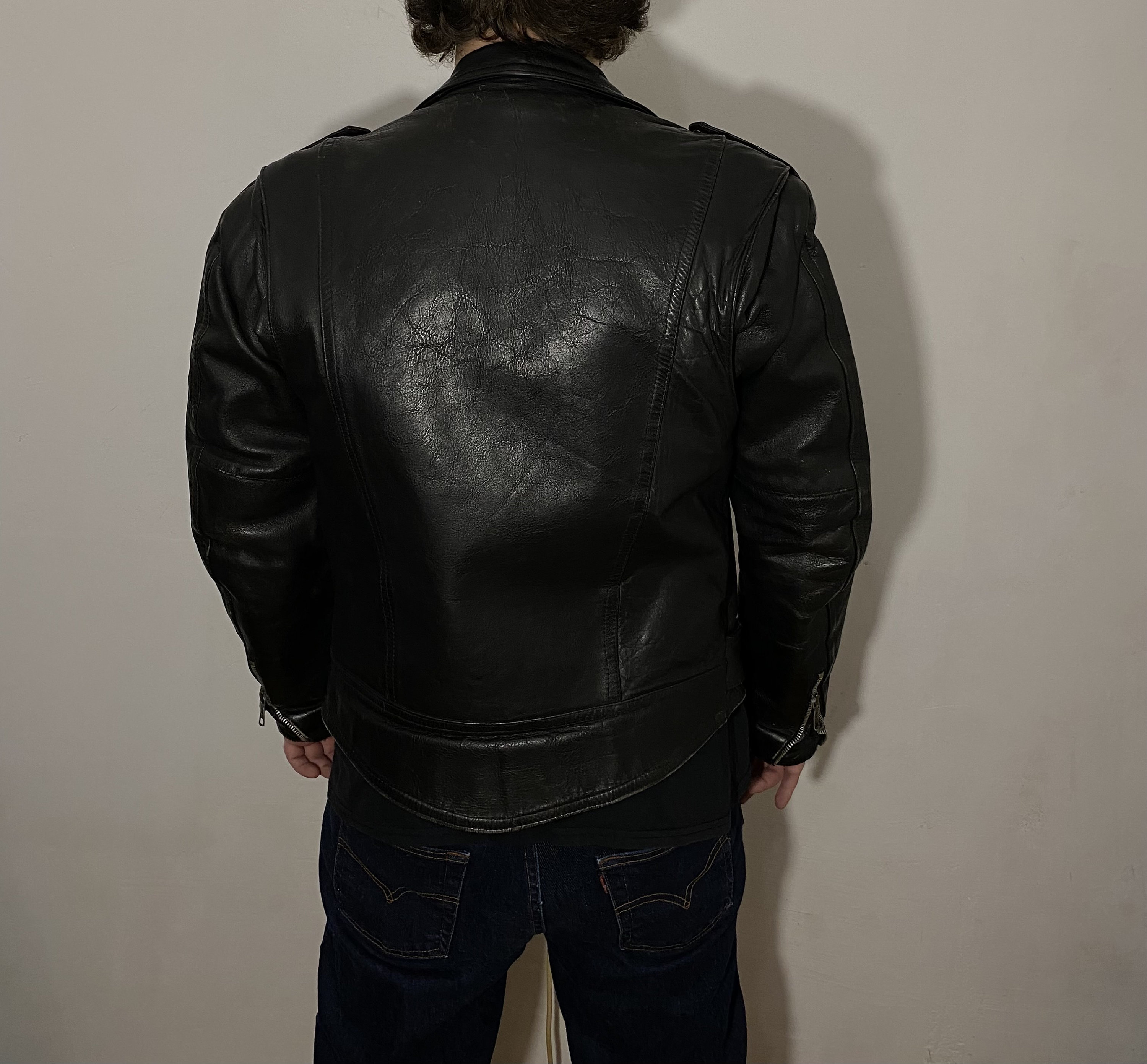 Men's Motorcycle Leather Biker Jacket Very Rare Punk Jacket 1960s 1970s ...
