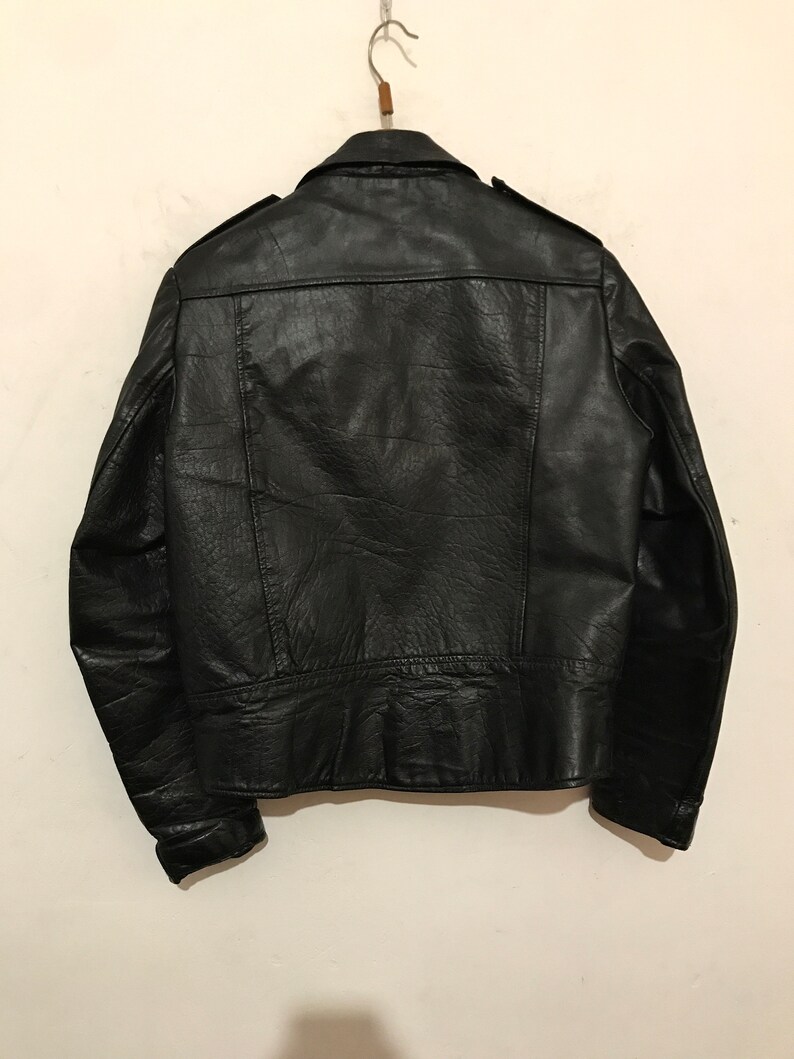 Vintage 80s British True Punk Style Motorcycle Leather Biker Jacket - Etsy