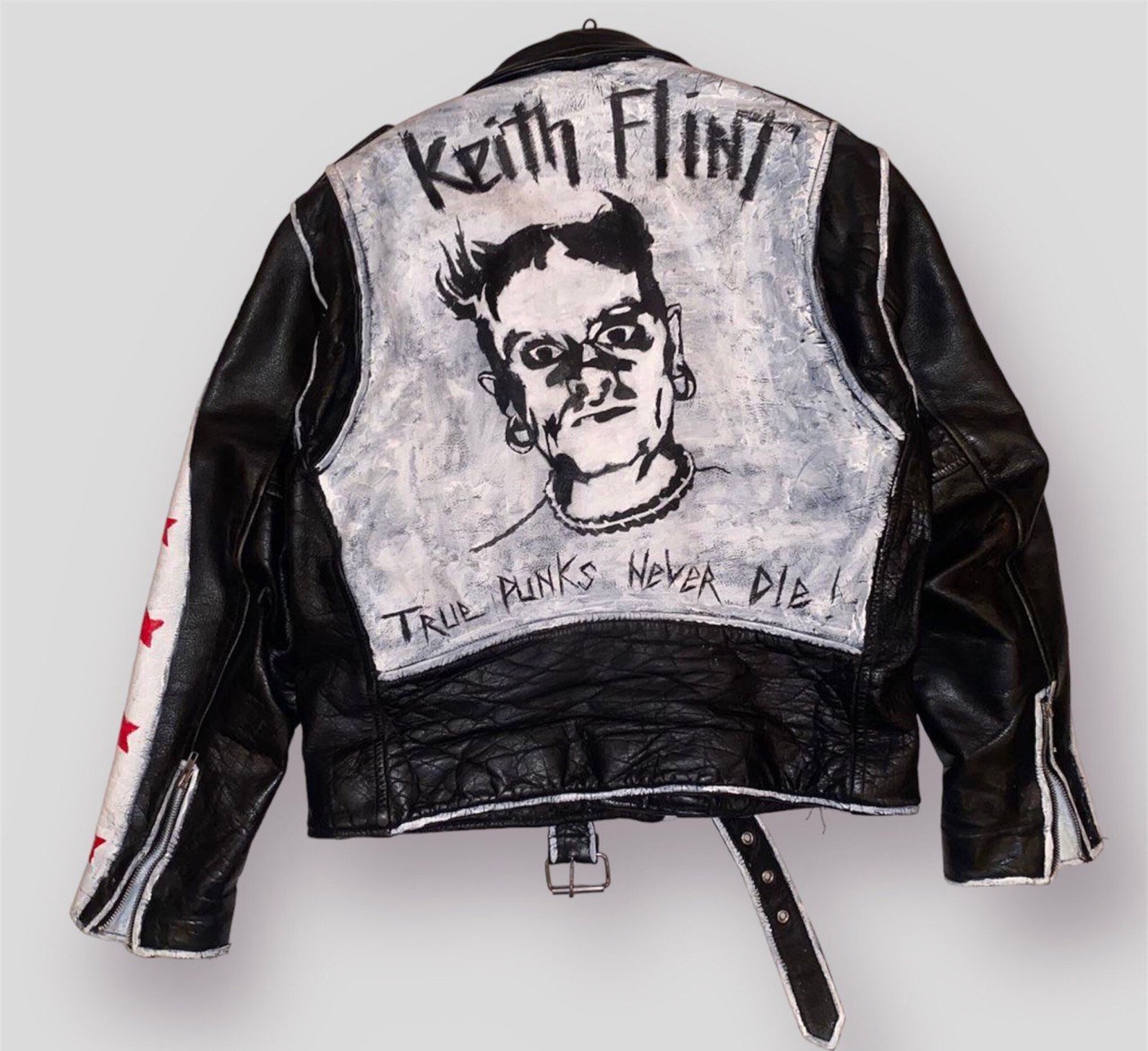 Amazing Very Rare Original Hand Painted Customised Unisex Leather Biker ...