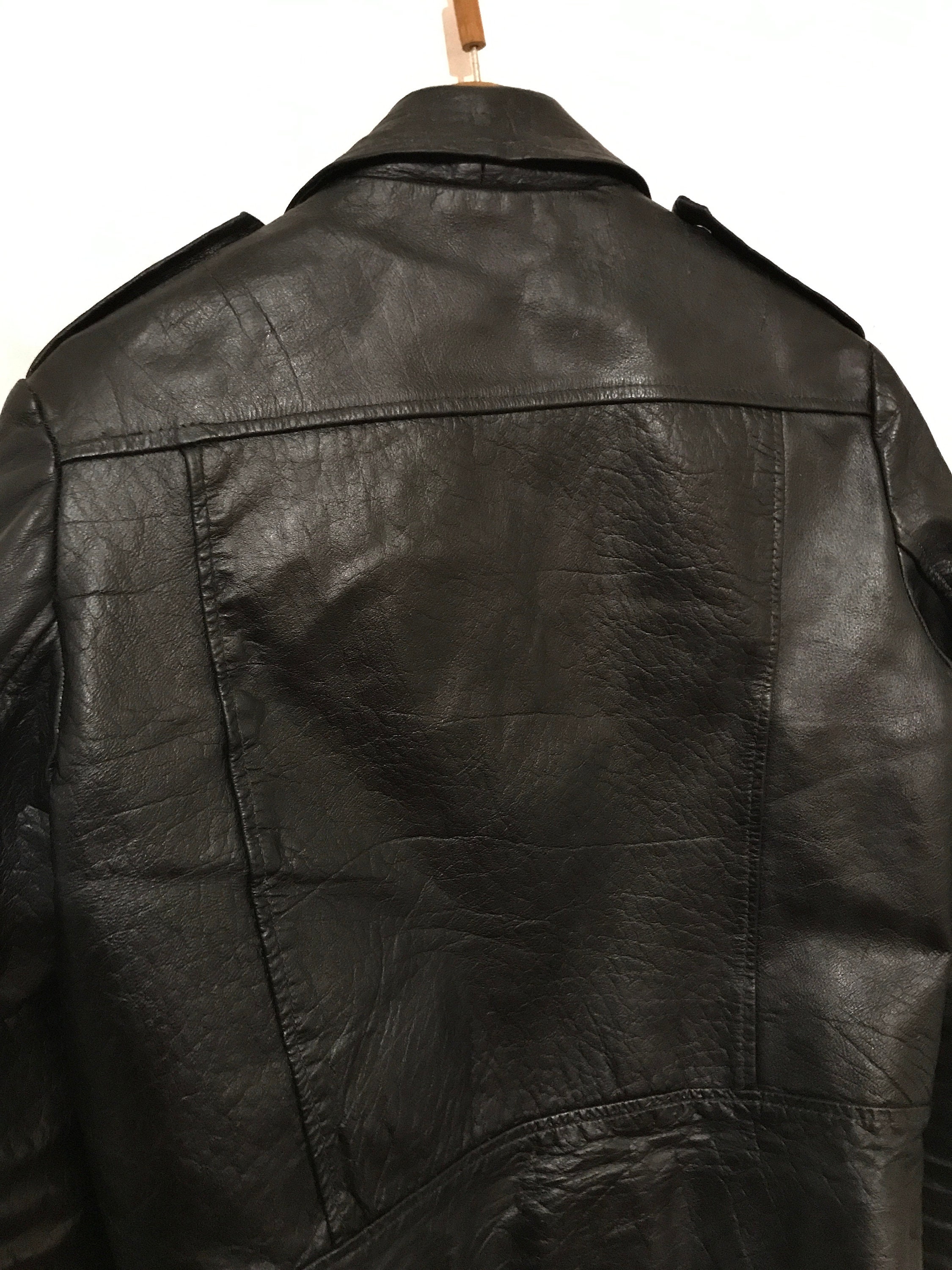 Vintage 80s British True Punk Style Motorcycle Leather Biker Jacket - Etsy