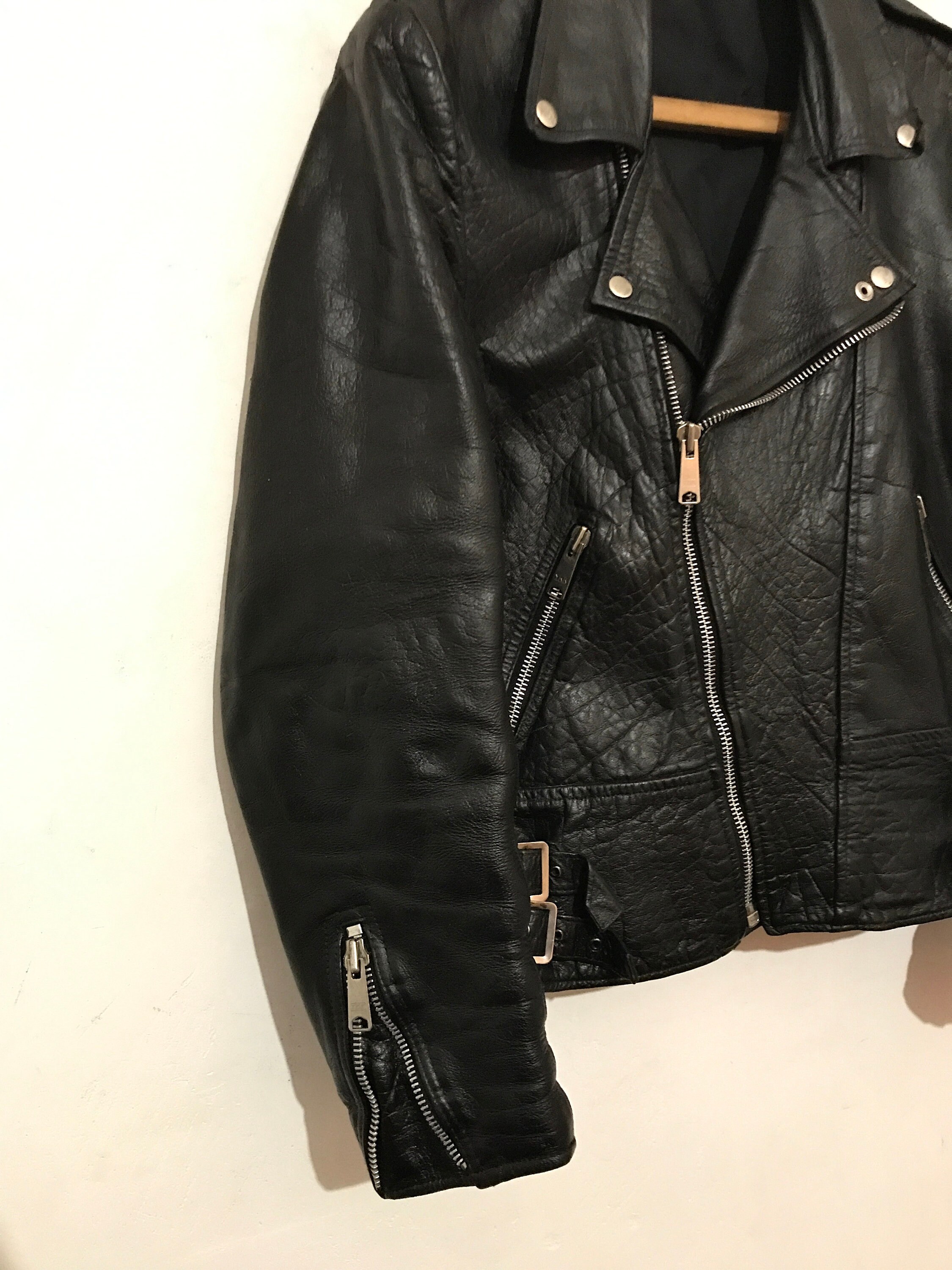 Vintage 80s British True Punk Style Motorcycle Leather Biker Jacket - Etsy