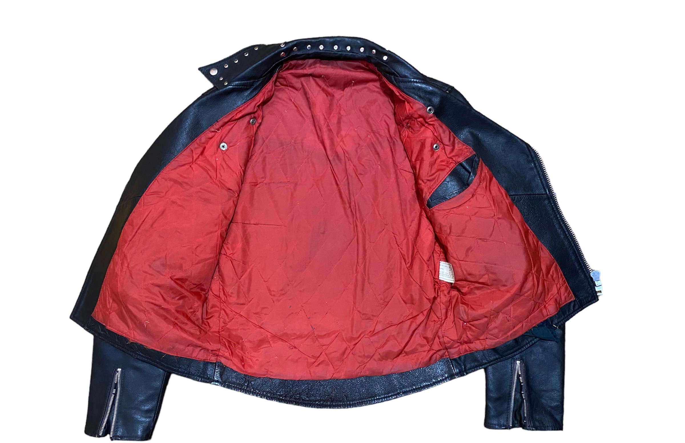 Vintage Campri Everest Studded Battle Punk Biker Leather Jacket Chaos ...