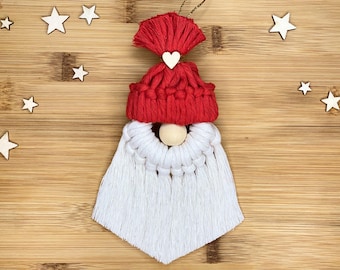 Macrame Santa Ornament - Etsy