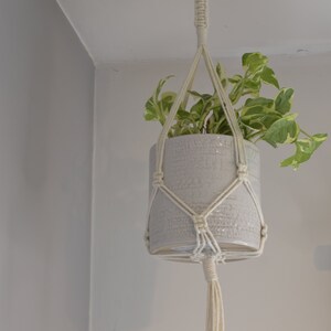 Macrame Ceiling Plant Hanger Indoor, Hanging Wall Planter, Macrame Wall ...