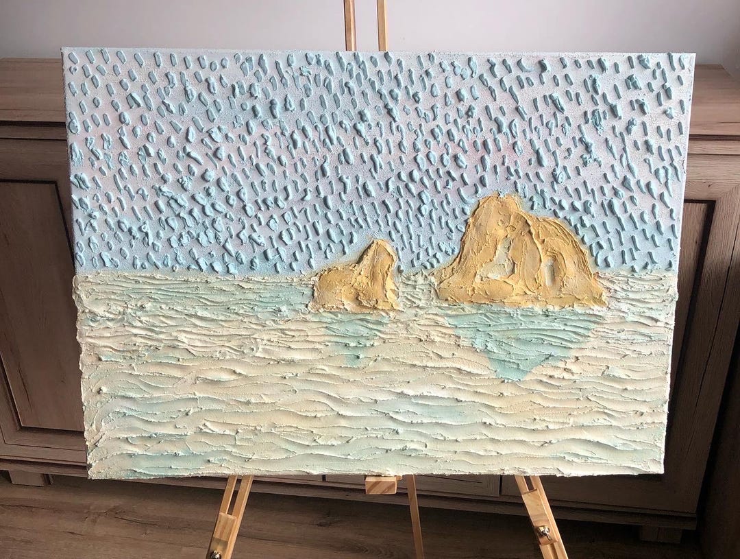 Original Texture Painting Grace Raining Rock - Etsy