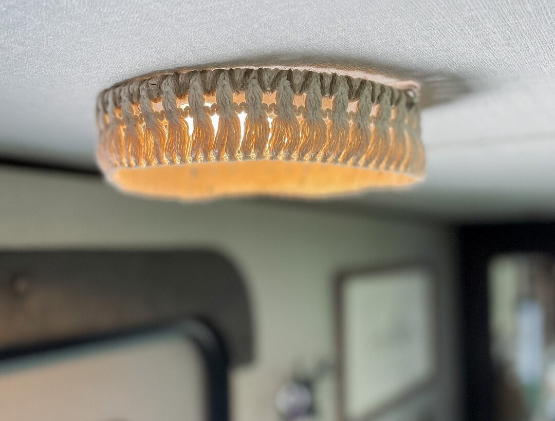 Maddie RV Light Cover for Camper Natural Beige, RV Accessory for Inside ...