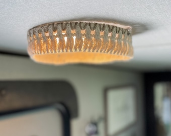 RV Light Cover, Handmade Boho Camper Trailer Decor | RV Light Covers ...
