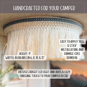 RV Light Cover, Handmade Boho Camper Trailer Decor | RV Light Covers ...
