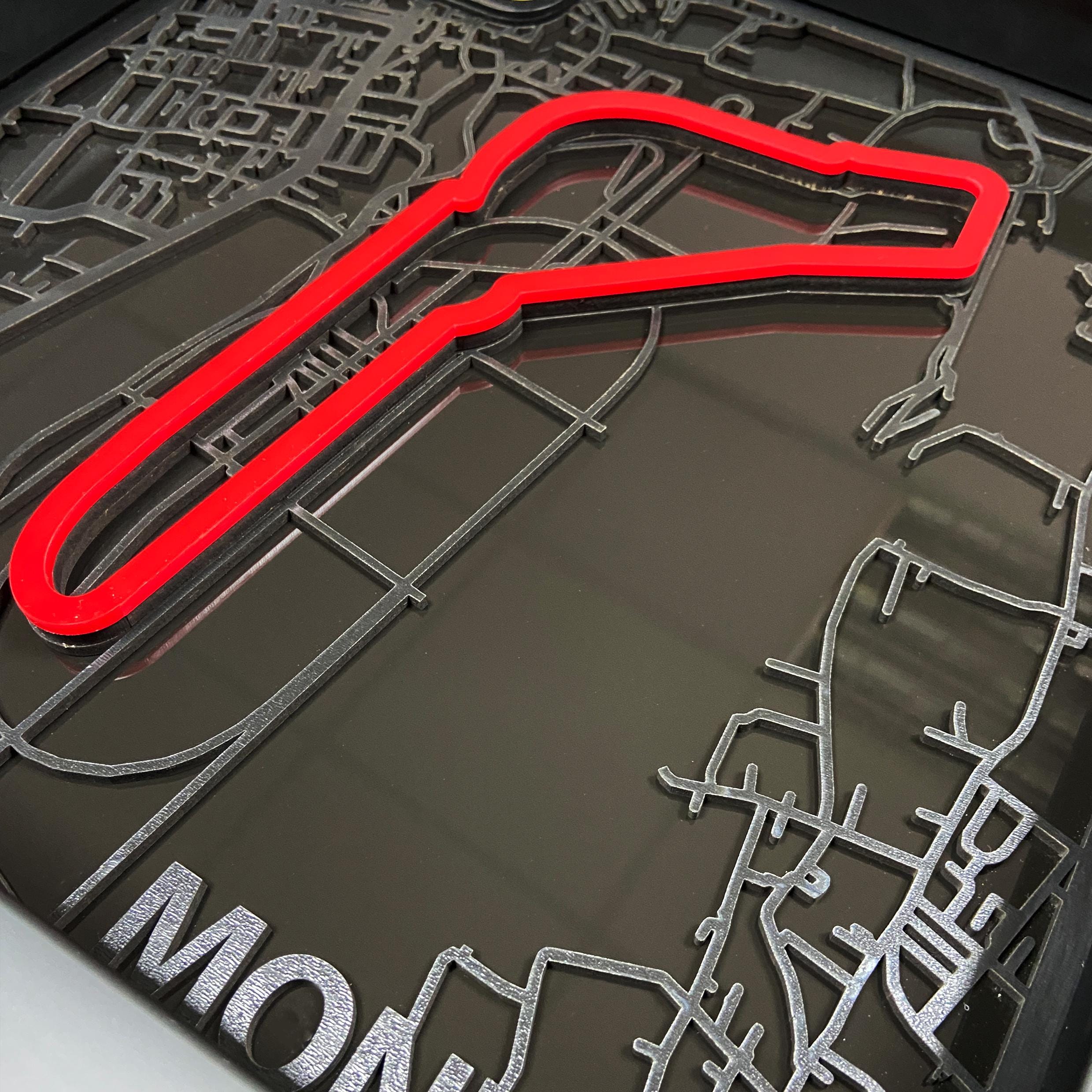 Monza Circuit Map Frame I Wall Art - Etsy