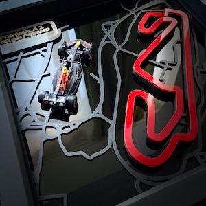 Barcelona Circuit Map and Formula 1 Car Frame - Etsy