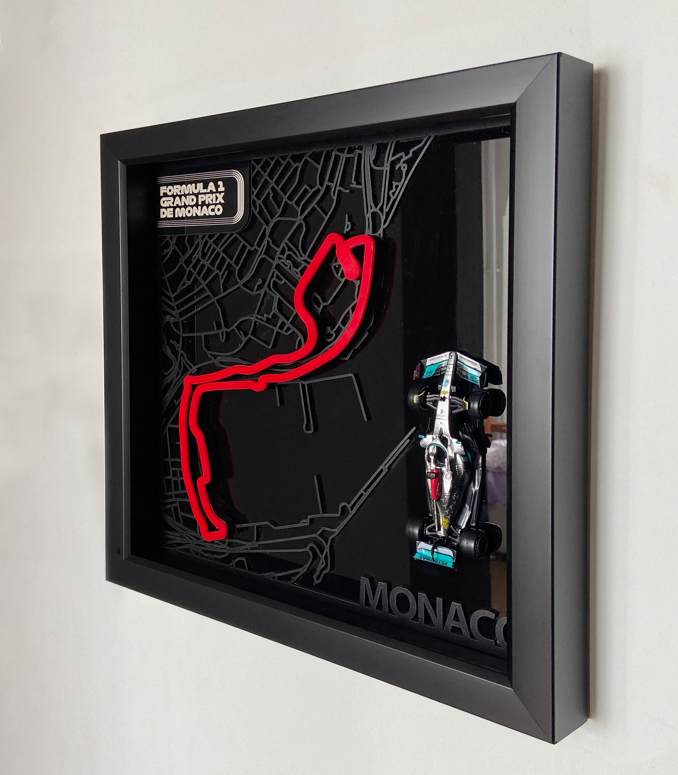 Monaco Circuit Map and Formula 1 Car Frame - Etsy