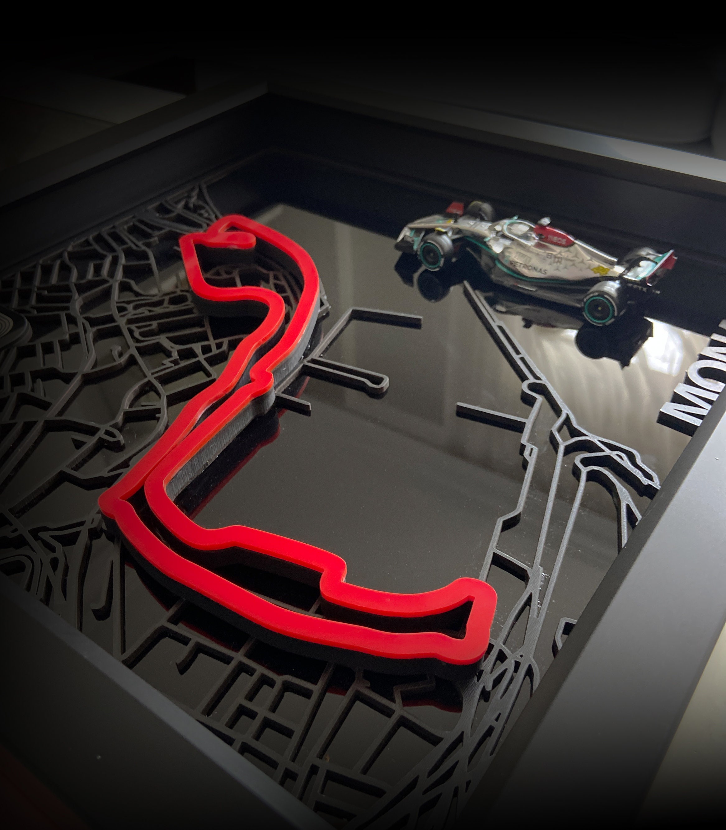 Monaco Circuit Map and F1 Car Frame - Etsy